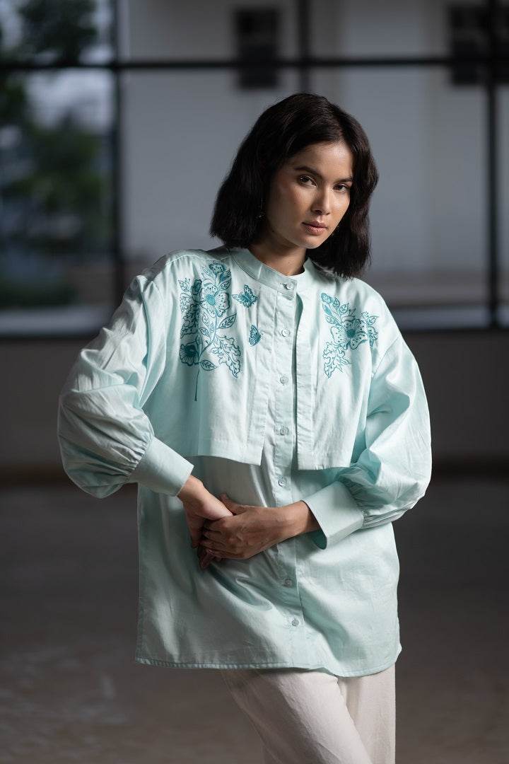 Aqua Winged Shirt – ORIGANILIFE PRIVATE LIMITED